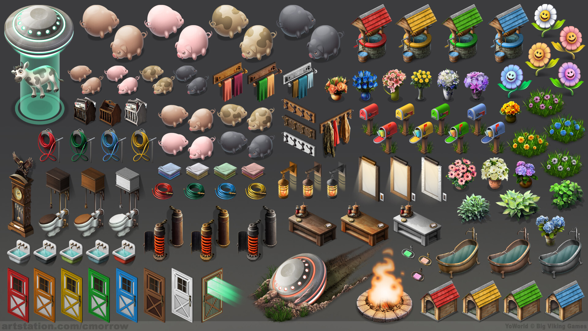 ArtStation - YoWorld Decor Items (Farm Theme)