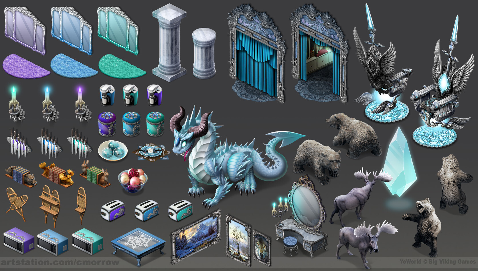 ArtStation - YoWorld Decor Items (Winter Theme)
