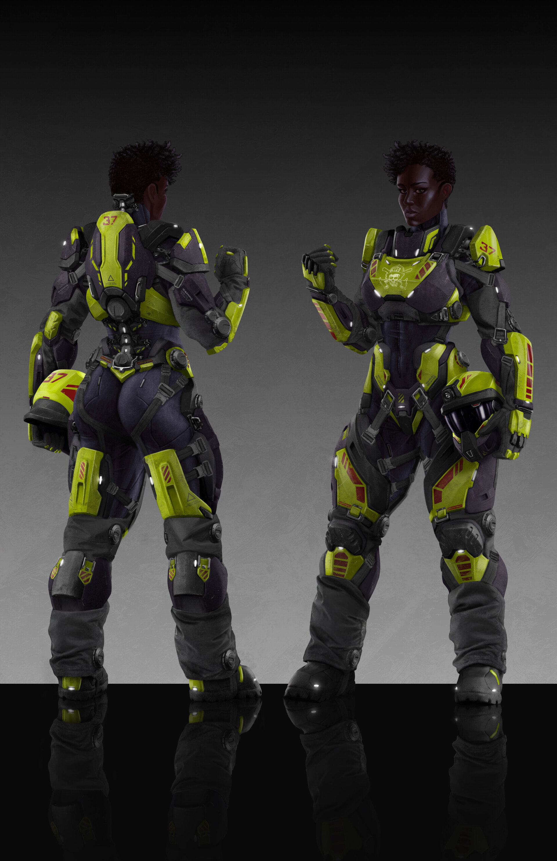 ArtStation - Kelly Jones - FIREFIGHTER / EMT in the year 2121