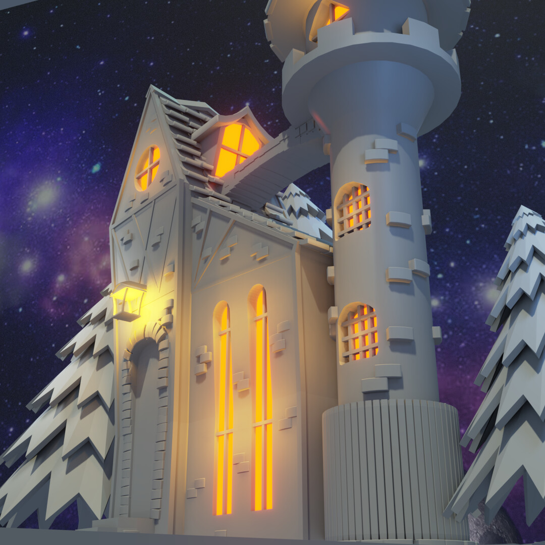 ArtStation - Humble castle. My first job in a blender program, built a ...