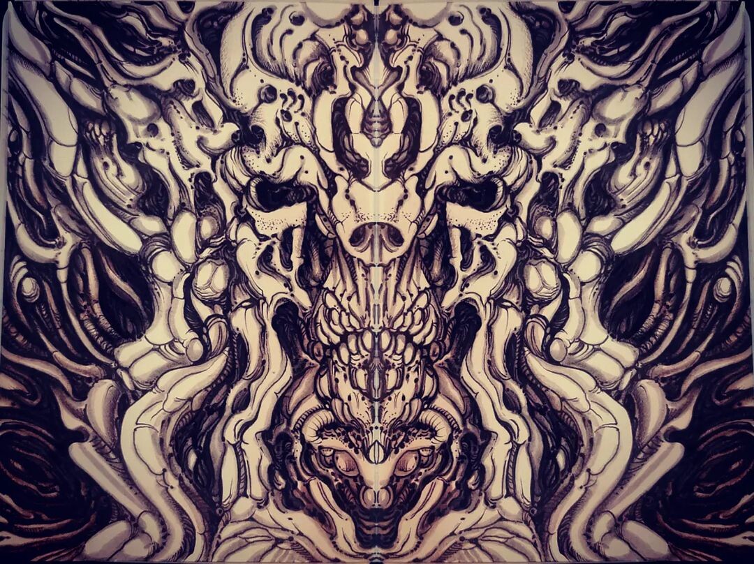 ArtStation - Bioorganic Drawing by @rozsdy82tattoo