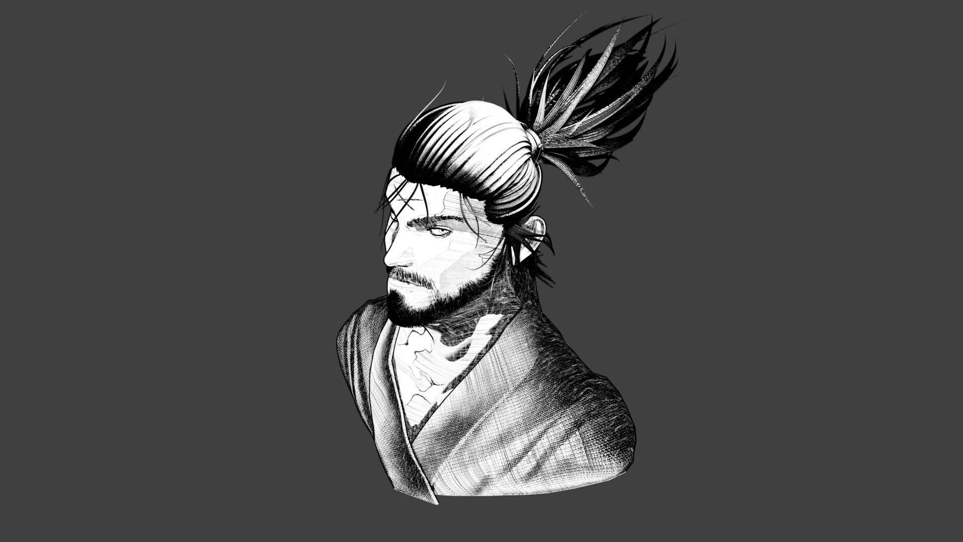 ArtStation - Musashi - Vagabond (Sketch shader test)