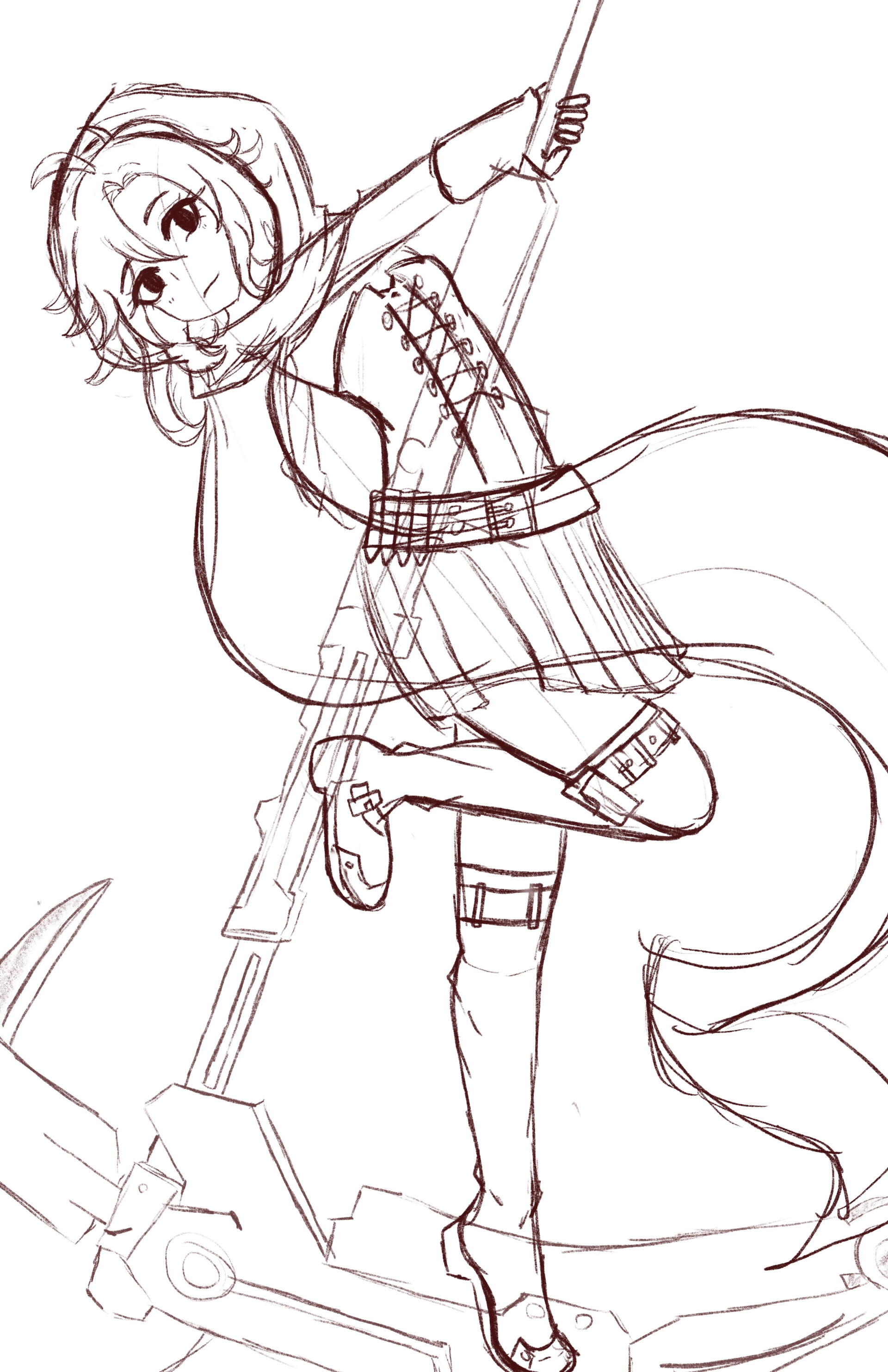 how to draw ruby rose