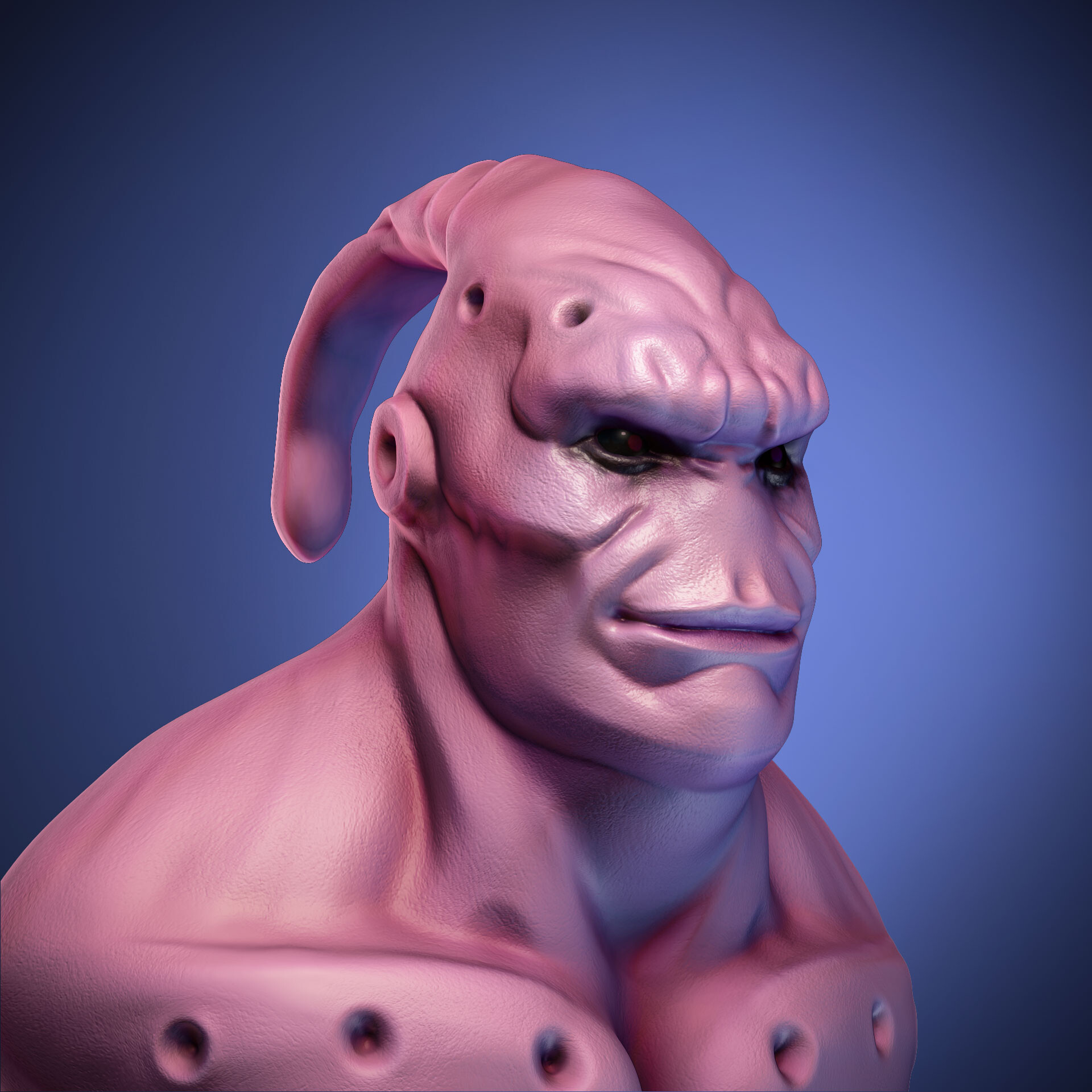 ArtStation - Majin Boo bust 3d fanart