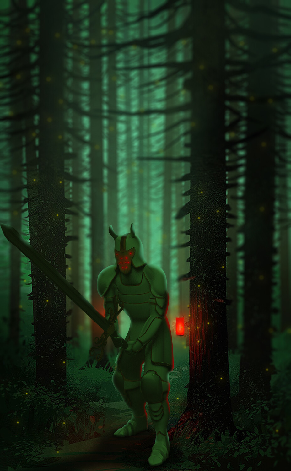 ArtStation - Knight in the forest