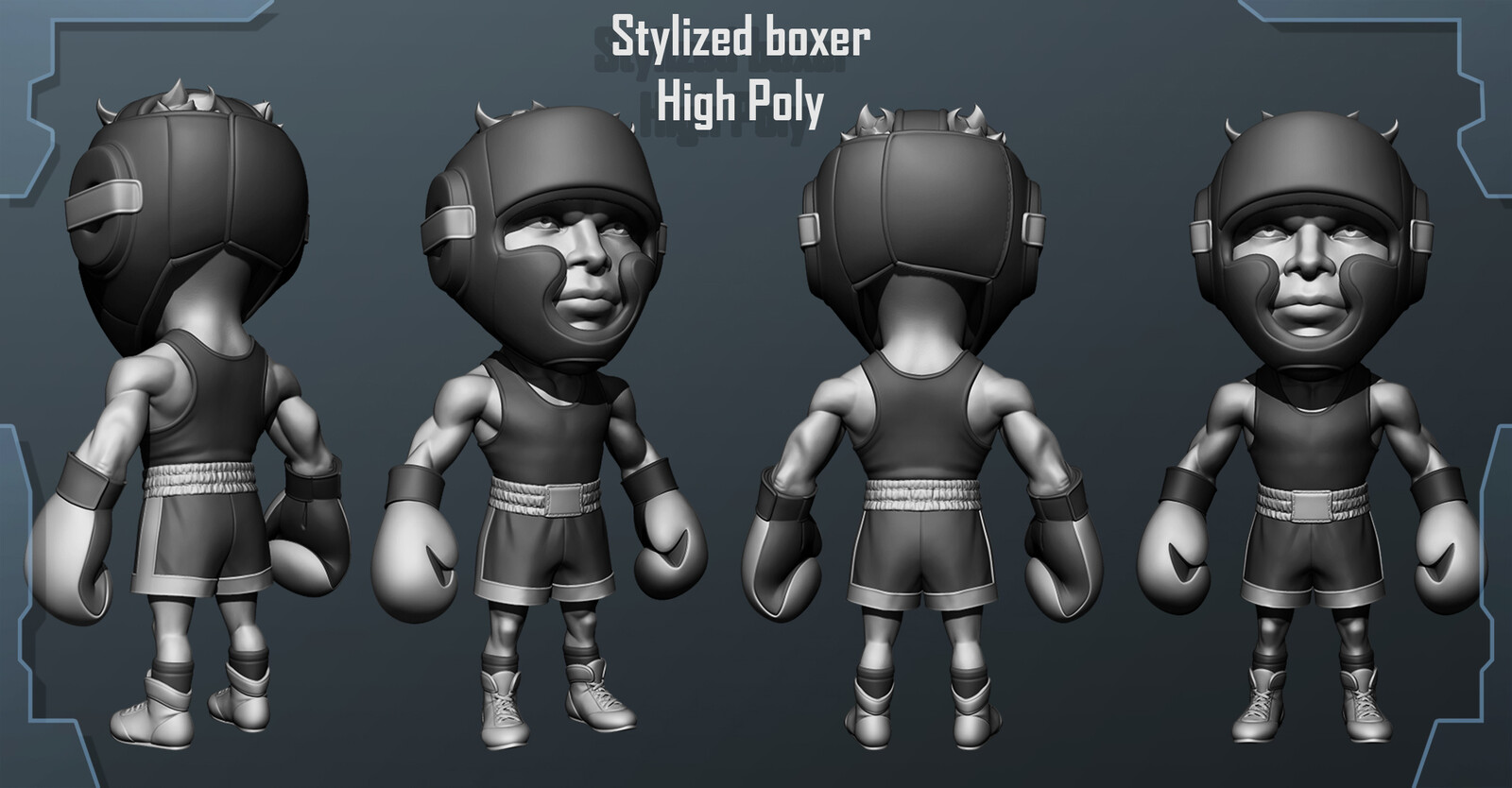 Kirill Shur - Stylized characters "Boxers" Cartoon style