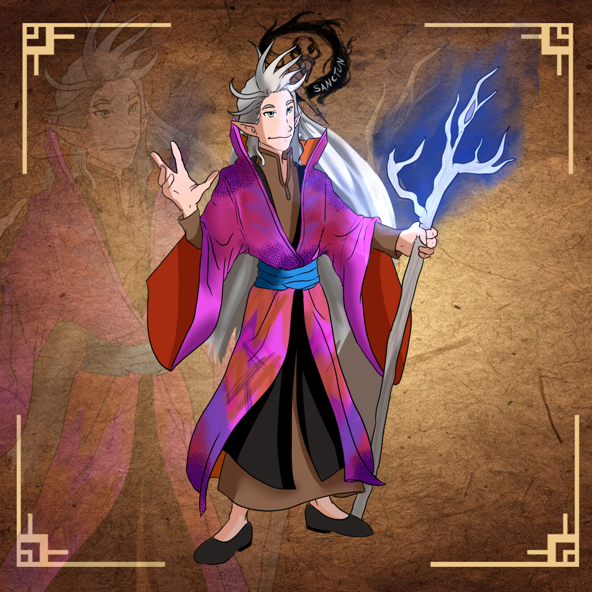 ArtStation - Phann, Elf Sorcerer (Commission)