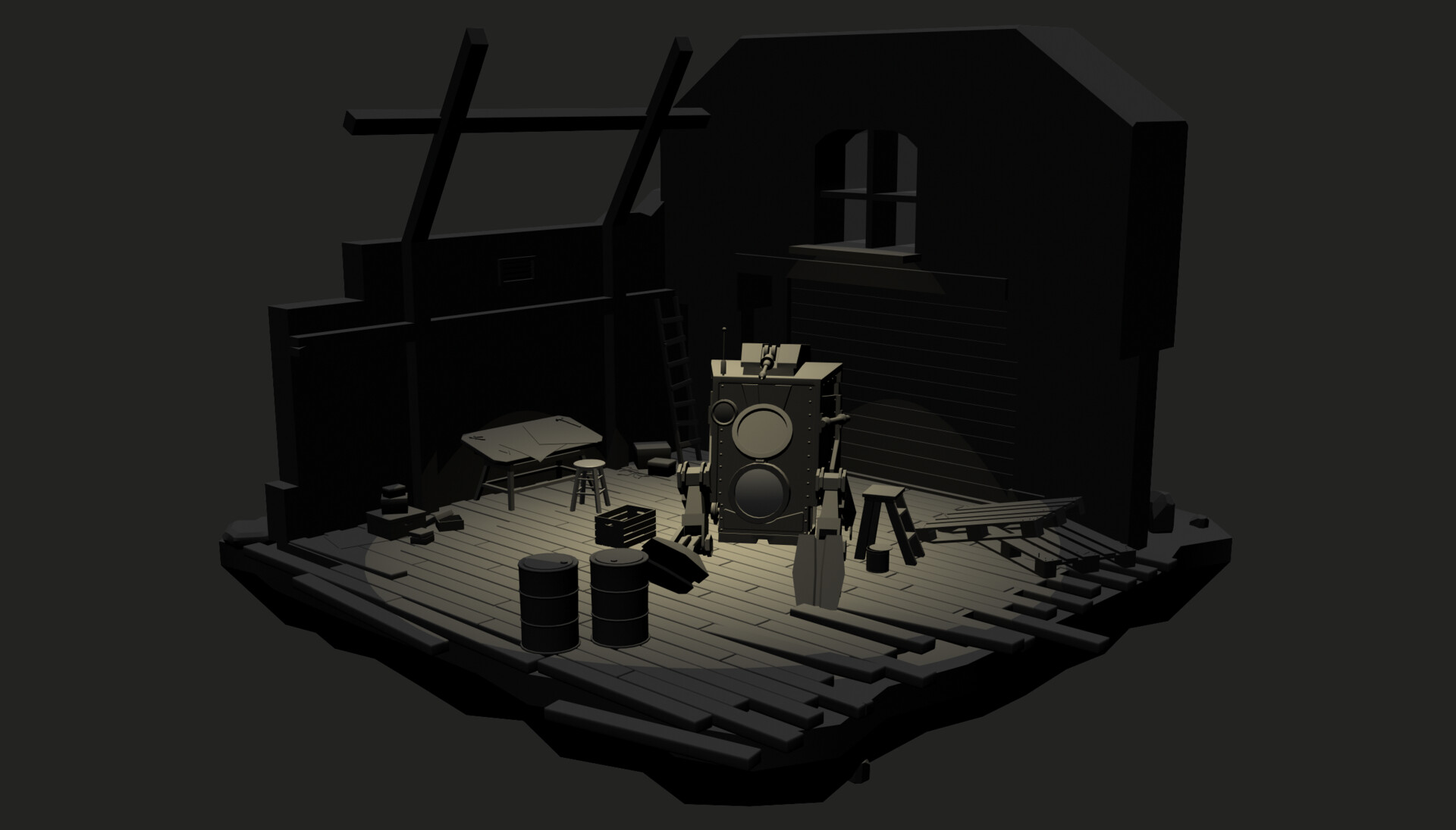 ArtStation - Mech Diorama