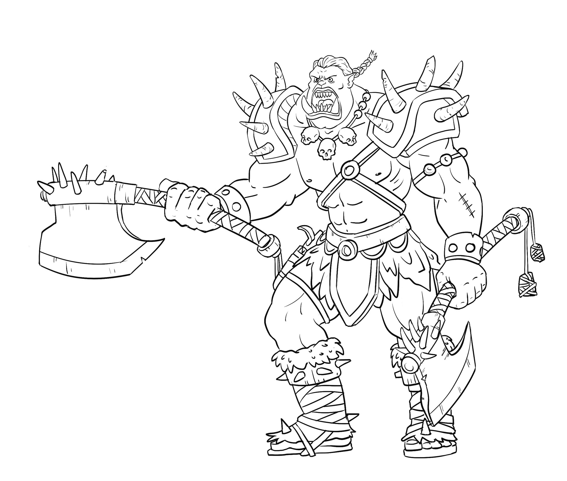 orc coloring sheet