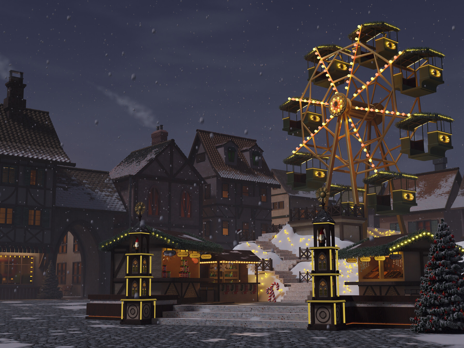 ArtStation - Christmas town