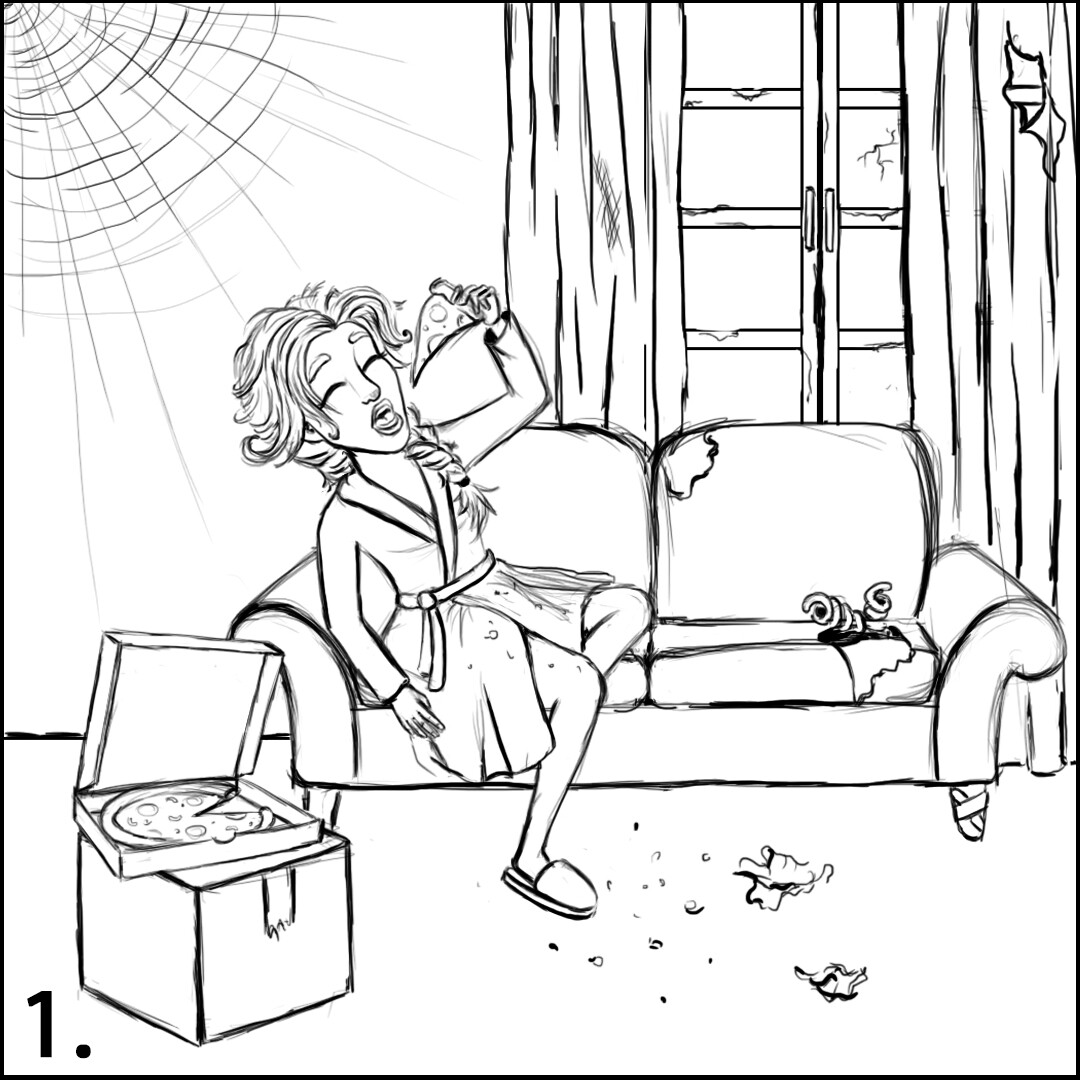 ArtStation - Storyboard "Catherine needs help
