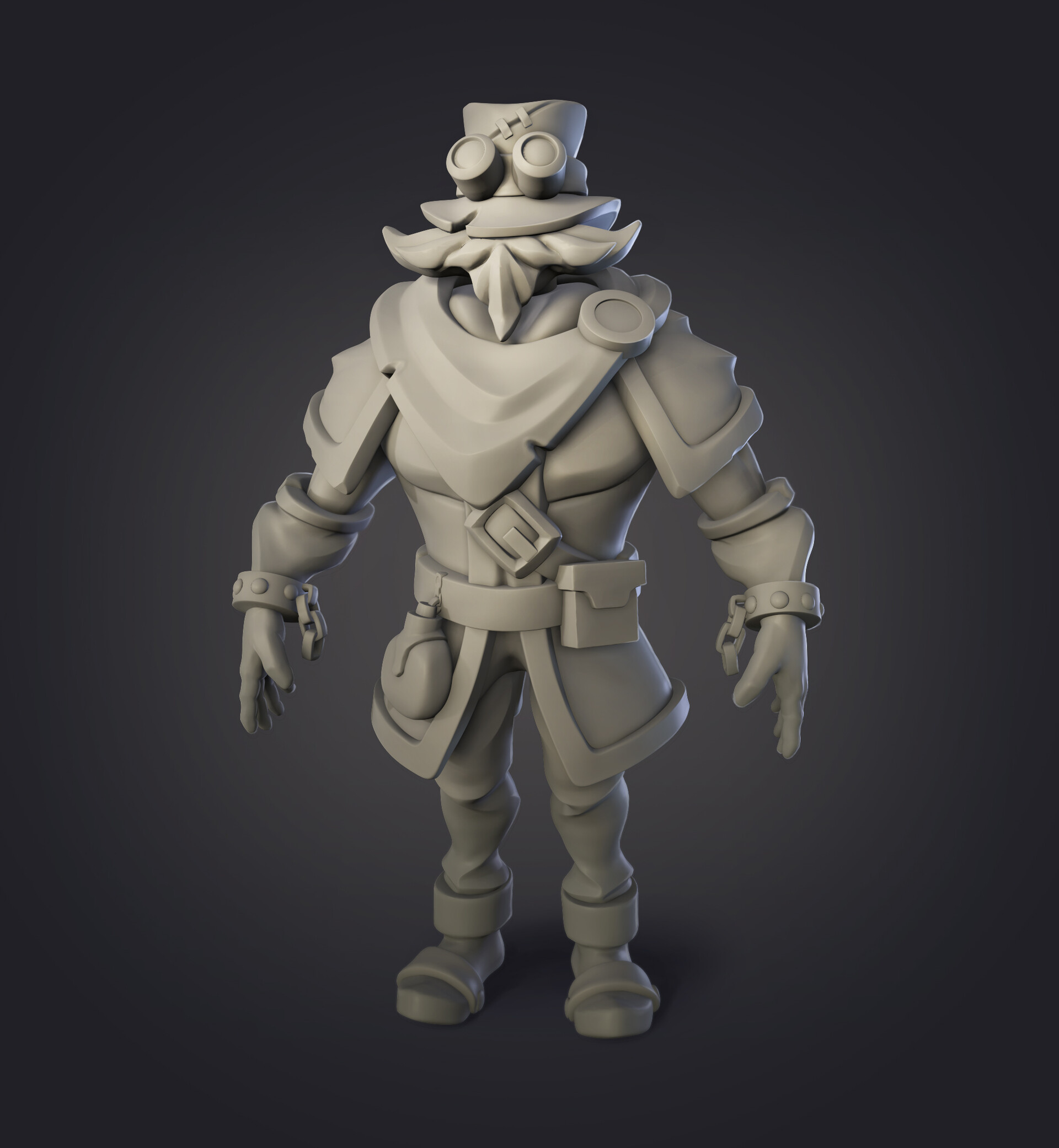 ArtStation - 3D Low-poly Stylized Hand-painted Character for AR Project