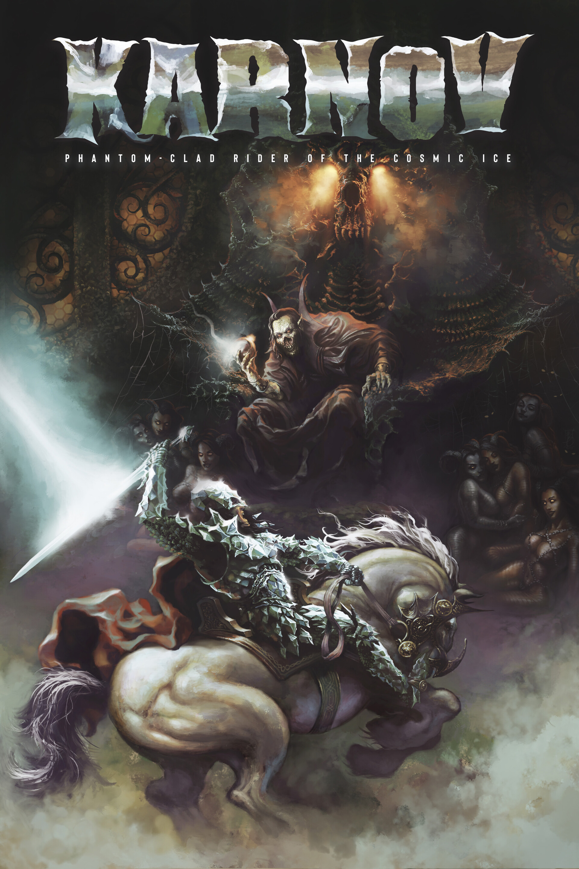 ArtStation - Book cover for "Karnov - Phantom-Clad Rider of the Cosmic ...