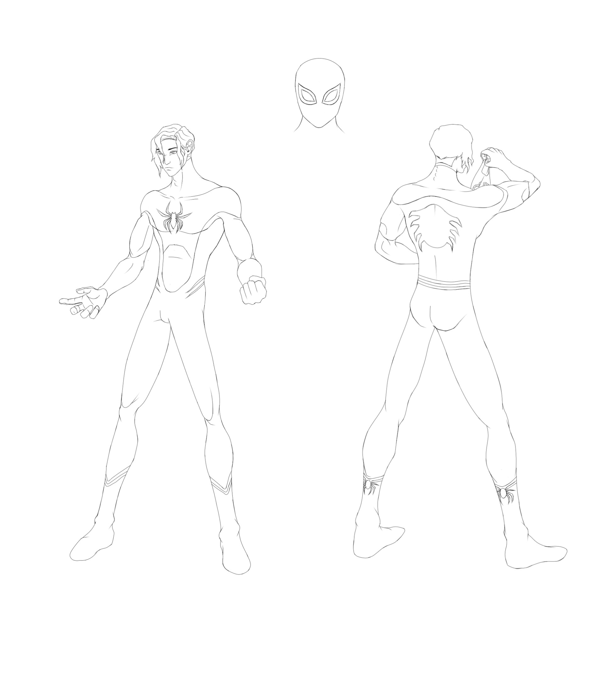 Spiderman Body Template