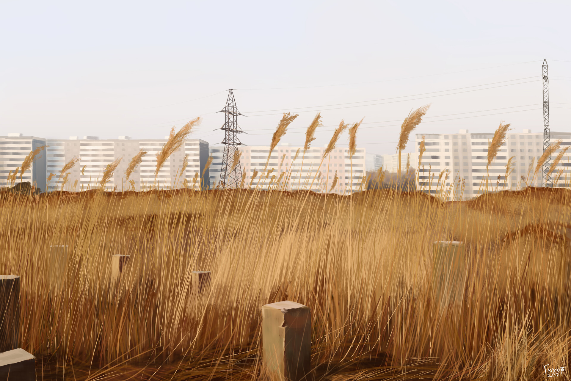 ArtStation - Field with spikelets