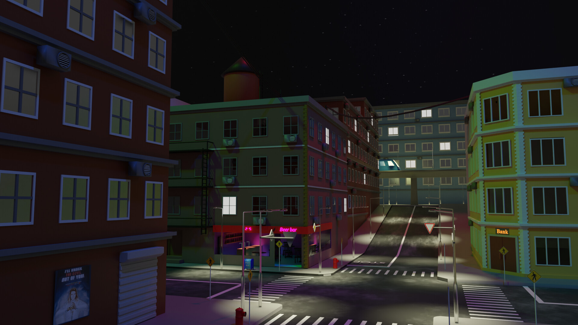 ArtStation - night city crossroads