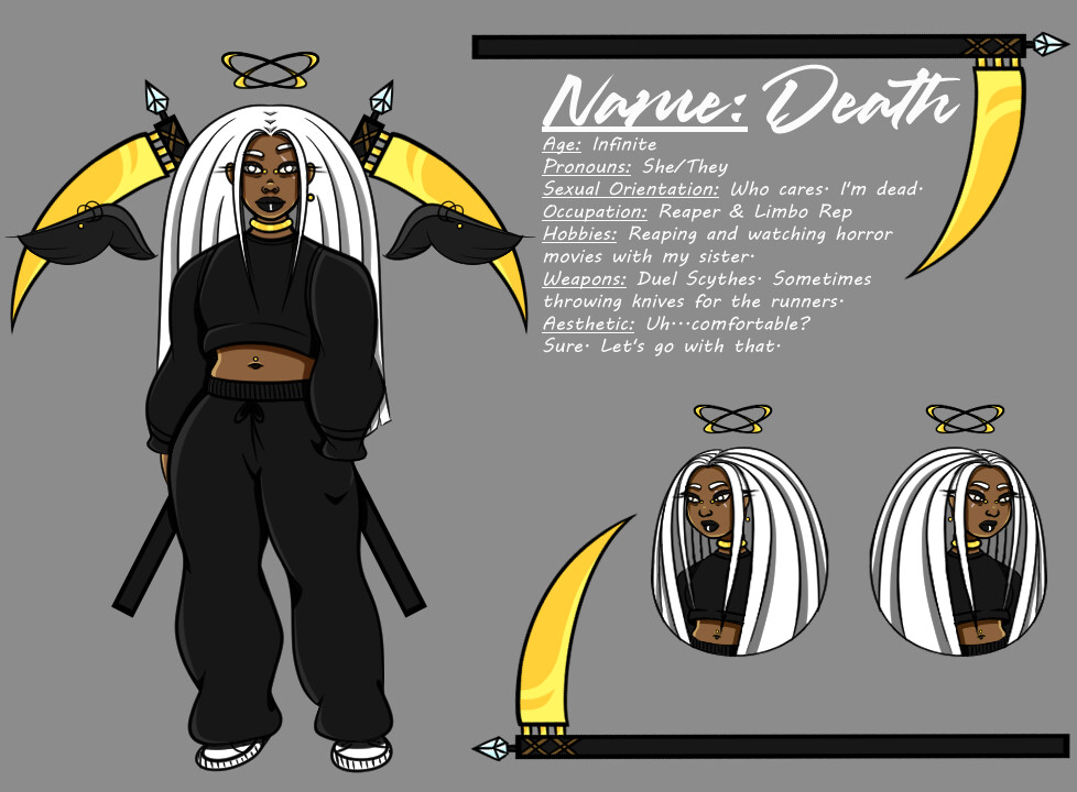 ArtStation - Character Design Sheet Practice #1 - Death