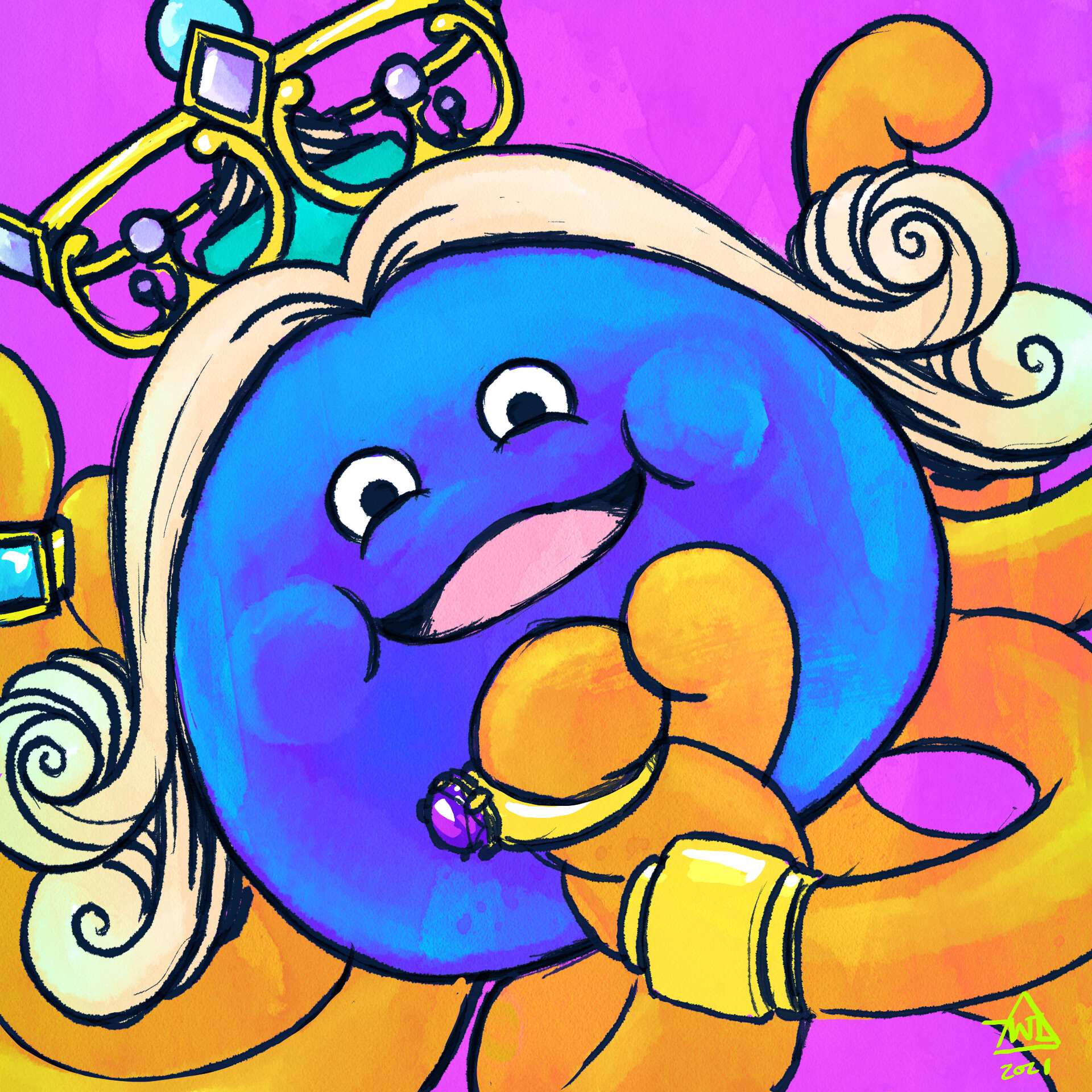 ArtStation - Day 259 - King Healslime