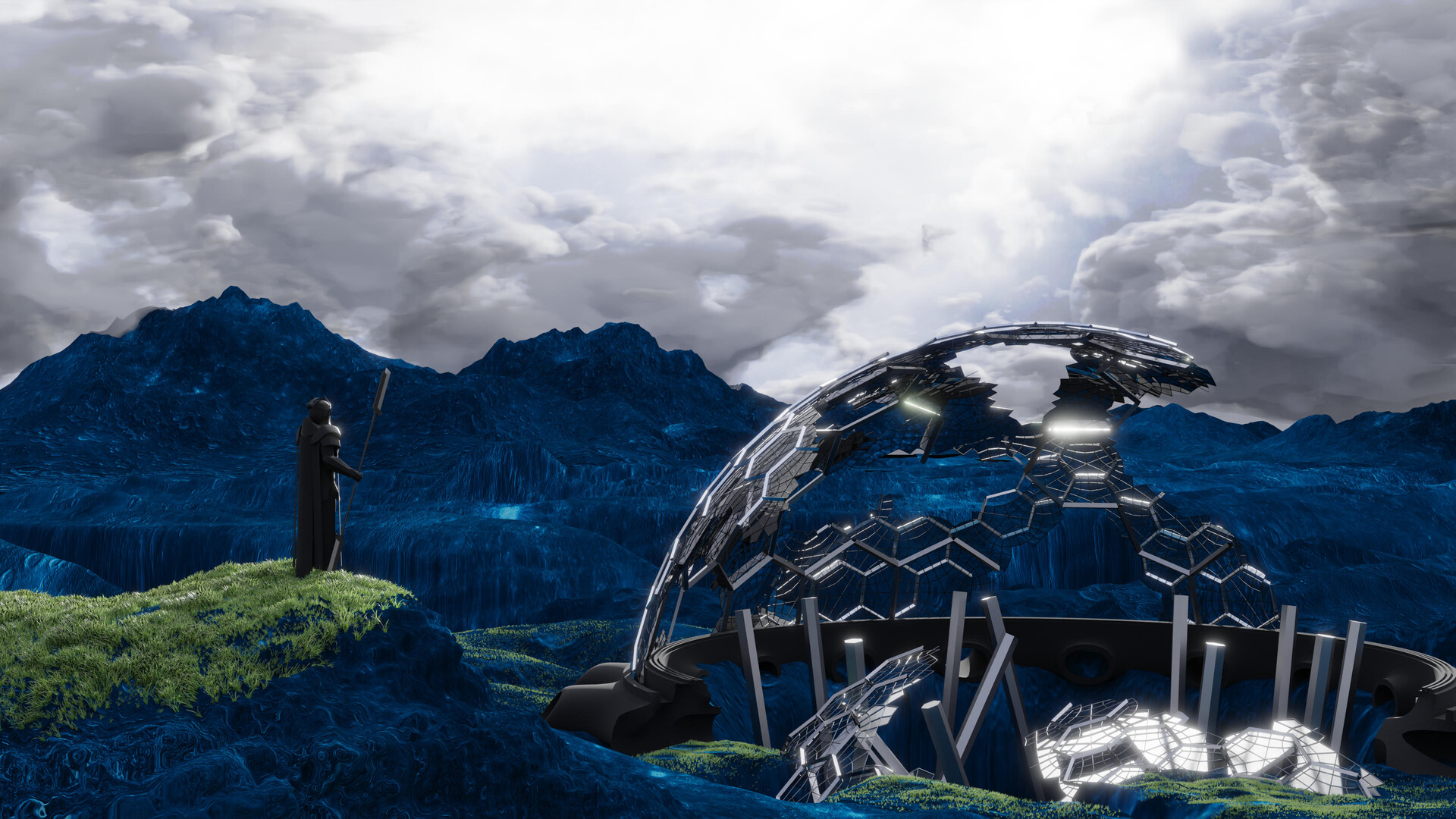 ArtStation - The entrance of the alien ancient ruins