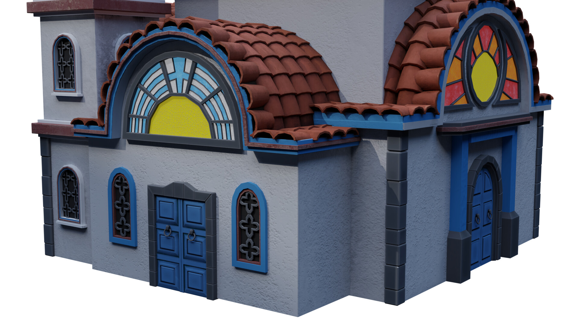 3D Tudor - Stylized Greek Church Blender 3.0