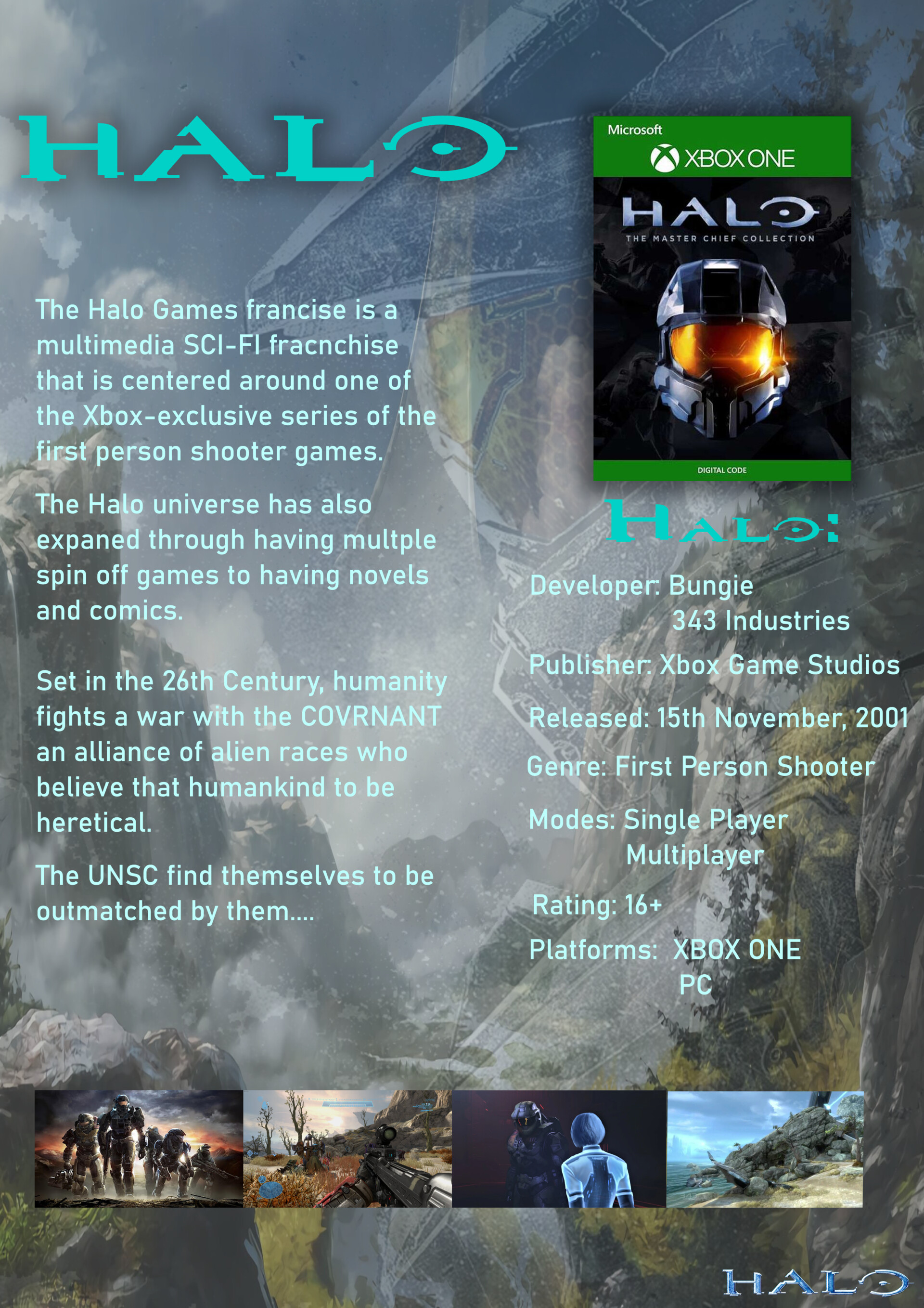 ArtStation - Halo Game Card