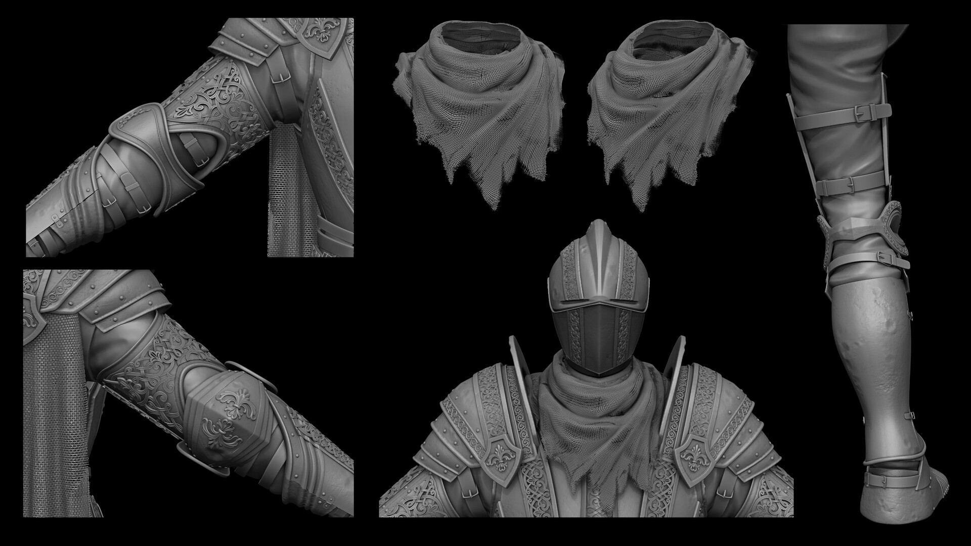 Da_jeong - FOR HONOR Cathedral Map Fan Art / 3D Environment Art _ Prop