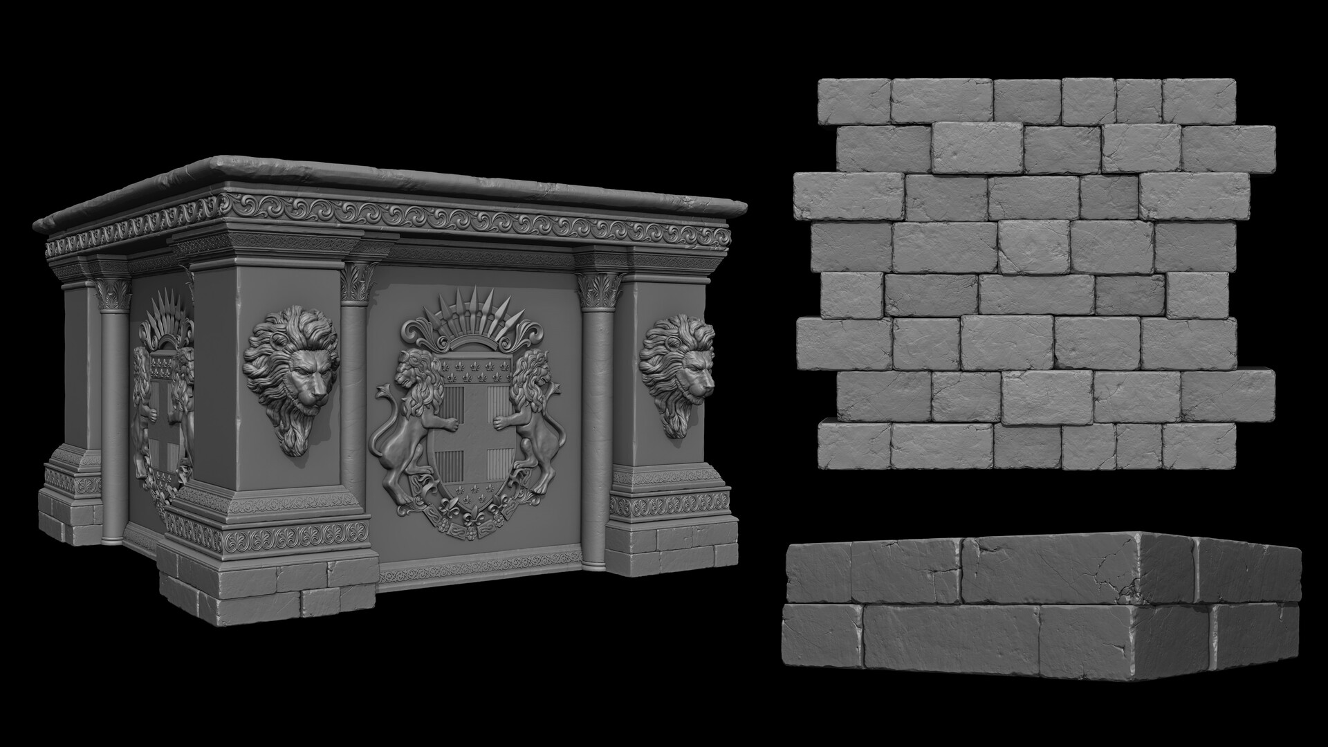 Da_jeong - FOR HONOR Cathedral Map Fan Art / 3D Environment Art _ Prop