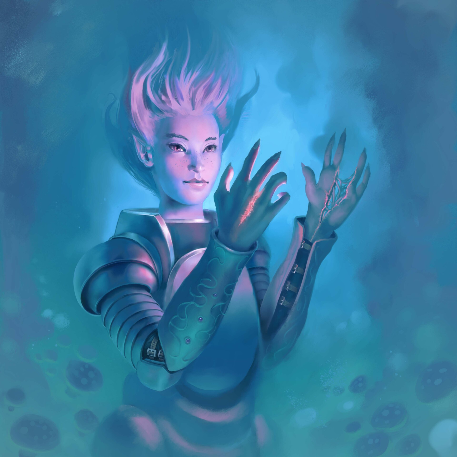 ArtStation - Elf in blue