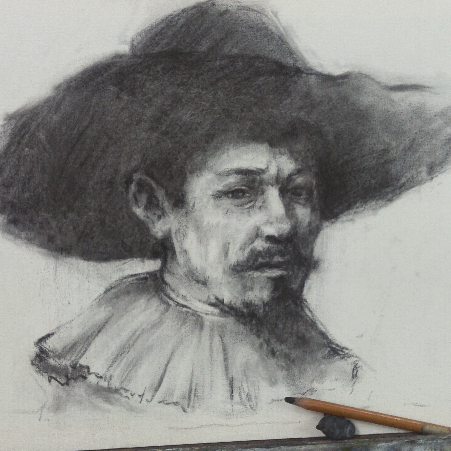 Isabela Lins Flores - Estudo Rembrandt óleo