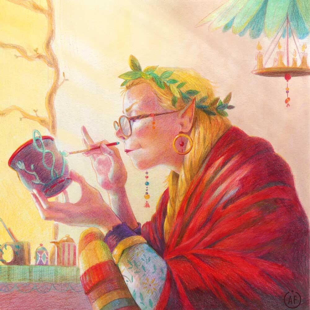 ArtStation - The elf painter