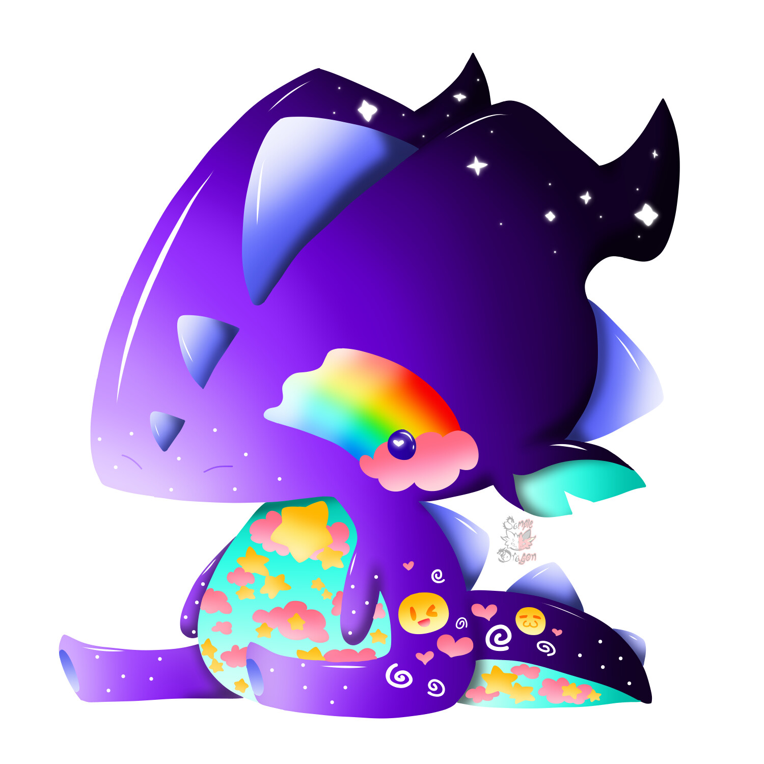 ArtStation - Tubby Dragon Plush Coloring Page Free2Use