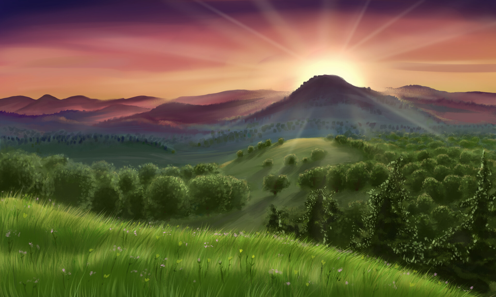 ArtStation - Hunting grounds landscape