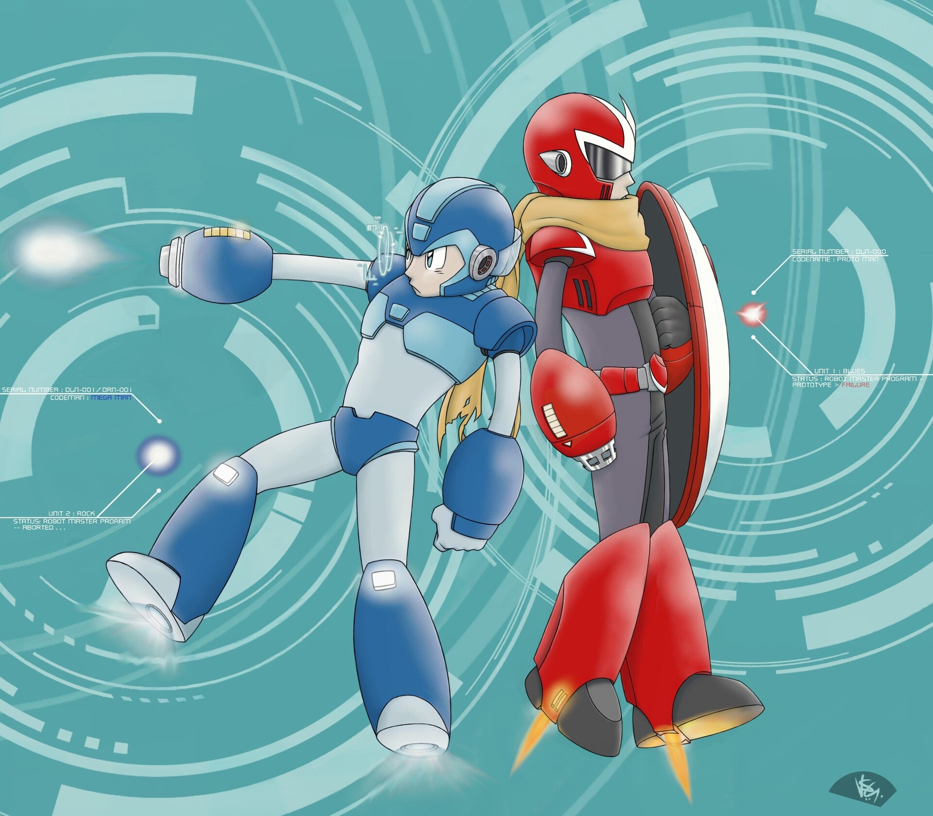 ArtStation - MegaMan and ProtoMan