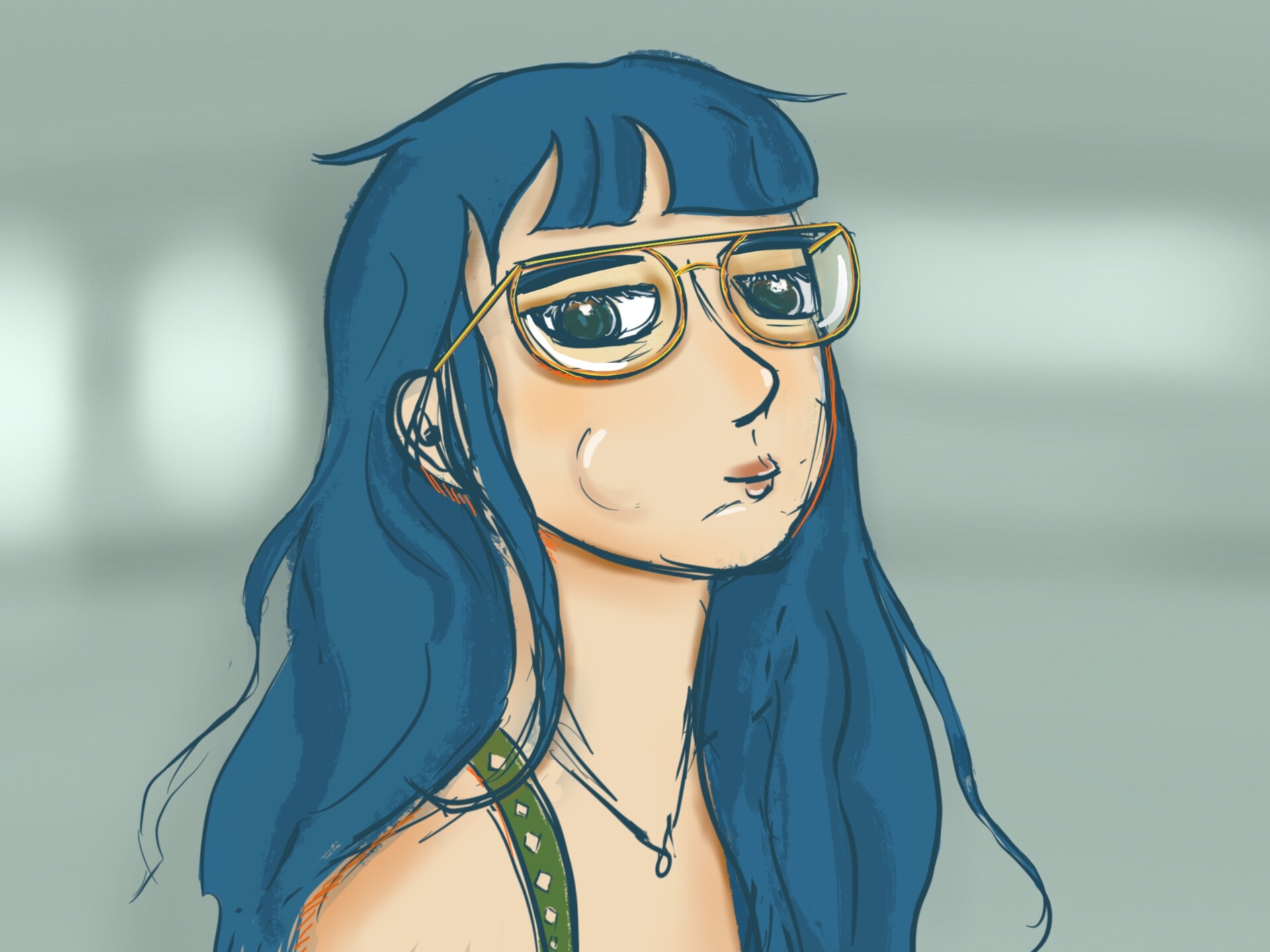 ArtStation - Blue hair