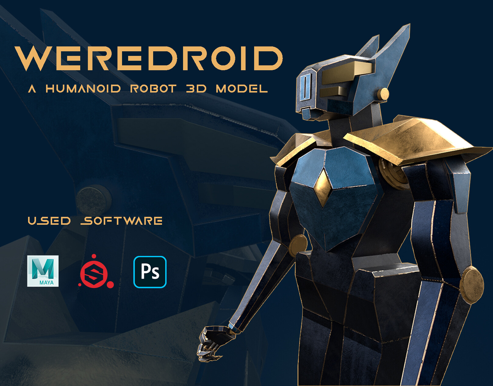 ArtStation - "WEREDROID" Robot 3D Model