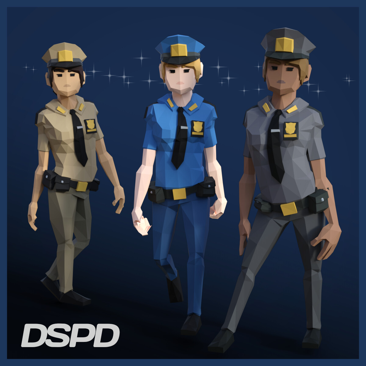 ArtStation - Synty Police Characters in DAZ Studio (Genesis 3 version)