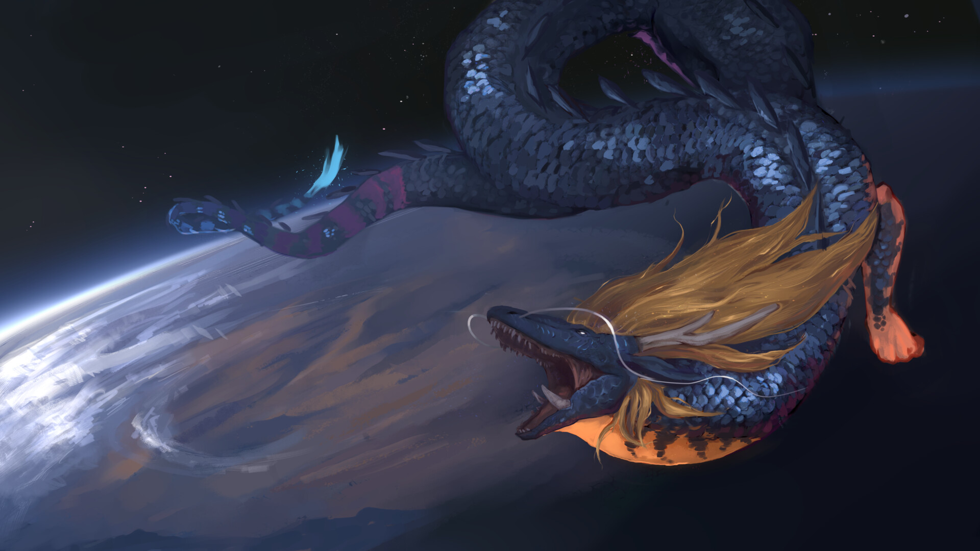 ArtStation - Aether Dragon Illustration