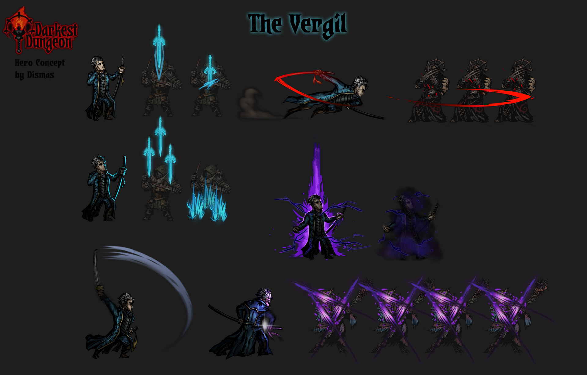ArtStation - Vergil Hero concept for Darkest Dungeon