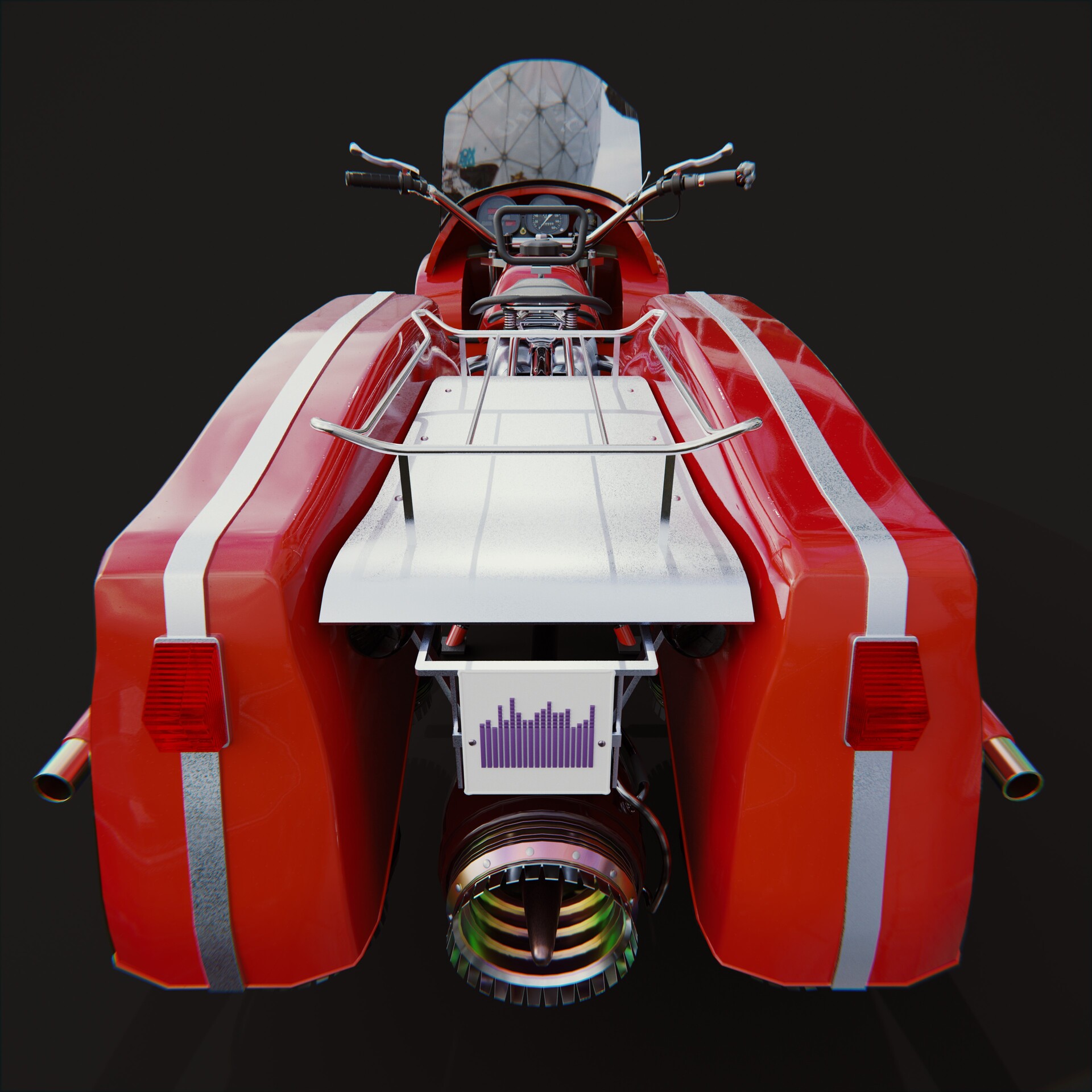 qach q - Sci-Fi retro styled hover jet bike