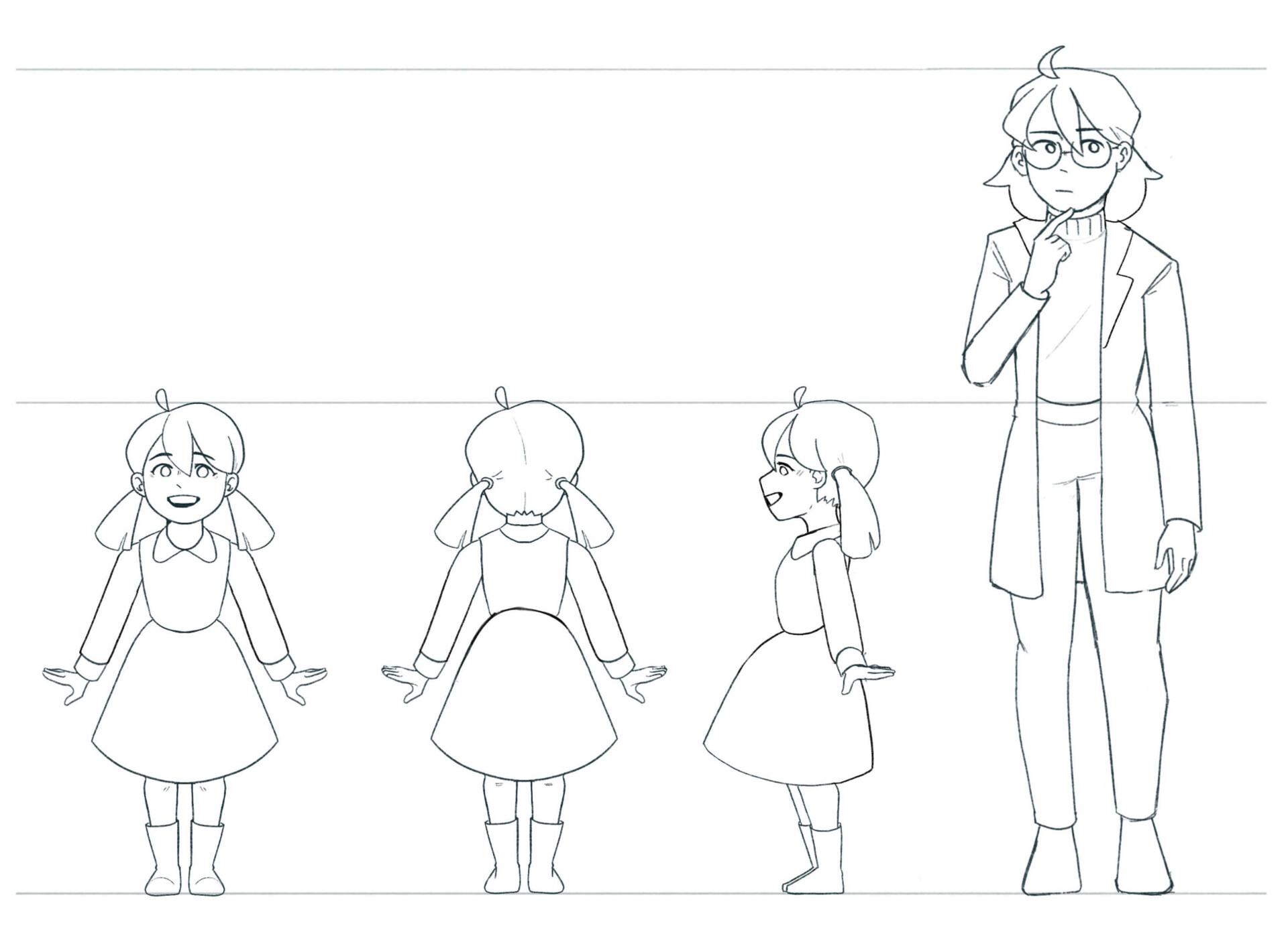 how to draw your characters interacting