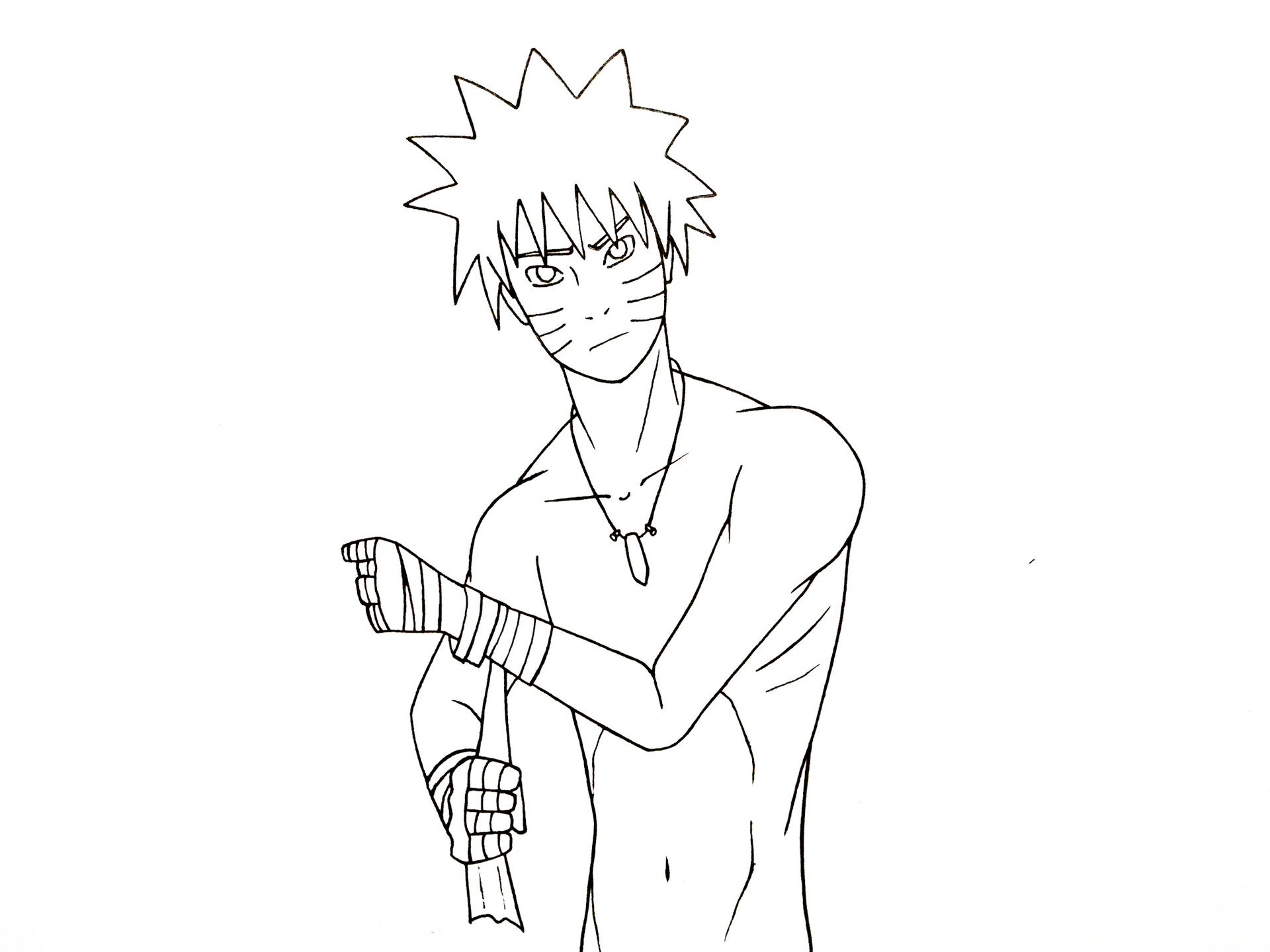 how to draw teenage naruto