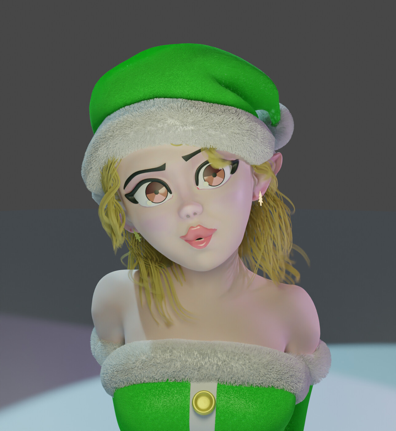 ArtStation - Christmas Elf Girl