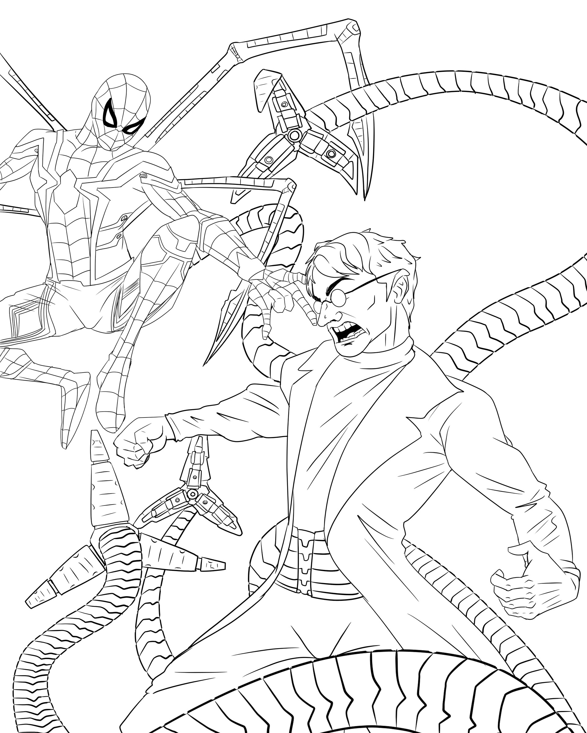 doc ock coloring page spidey