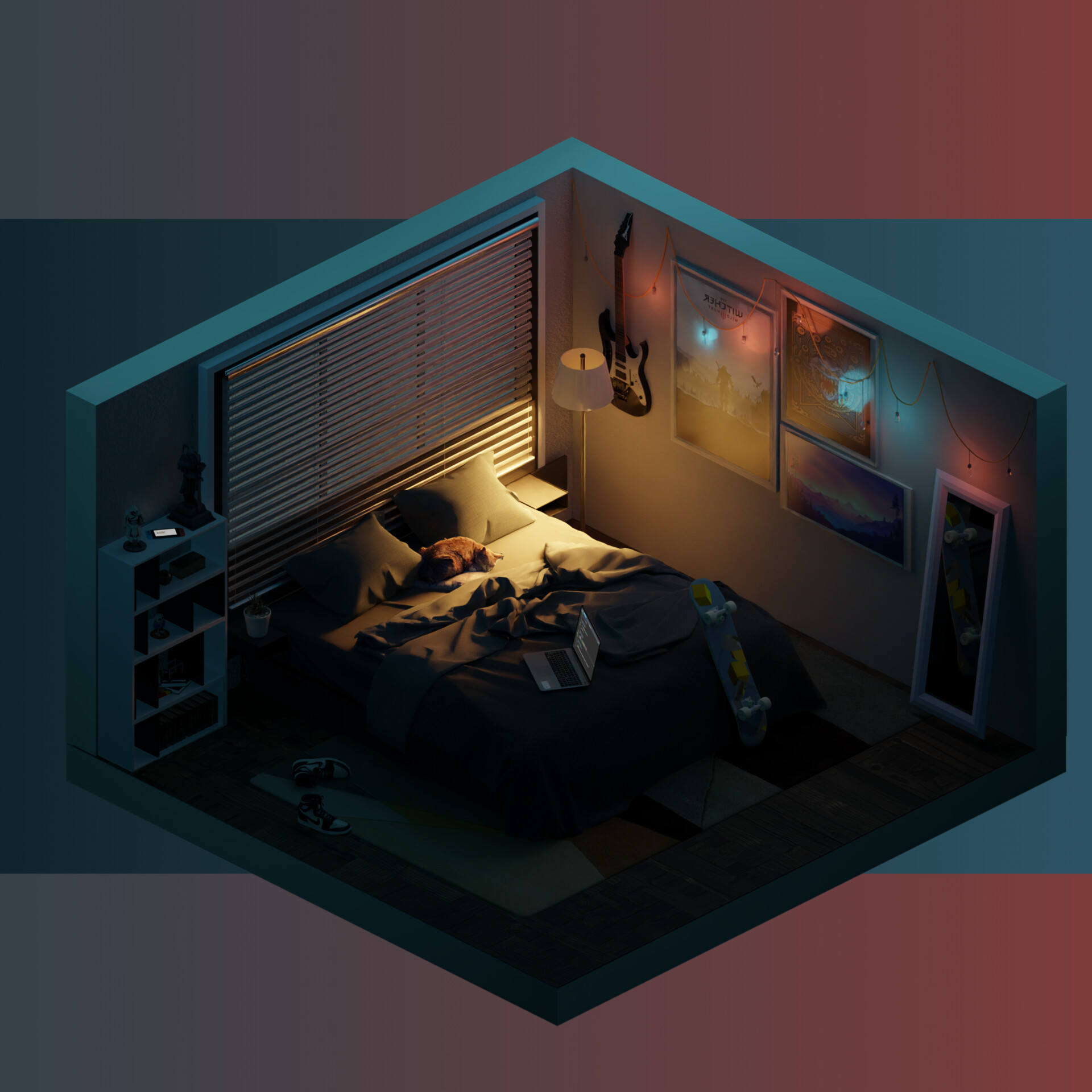Flavius Roiliand - Cozy Isometric Room