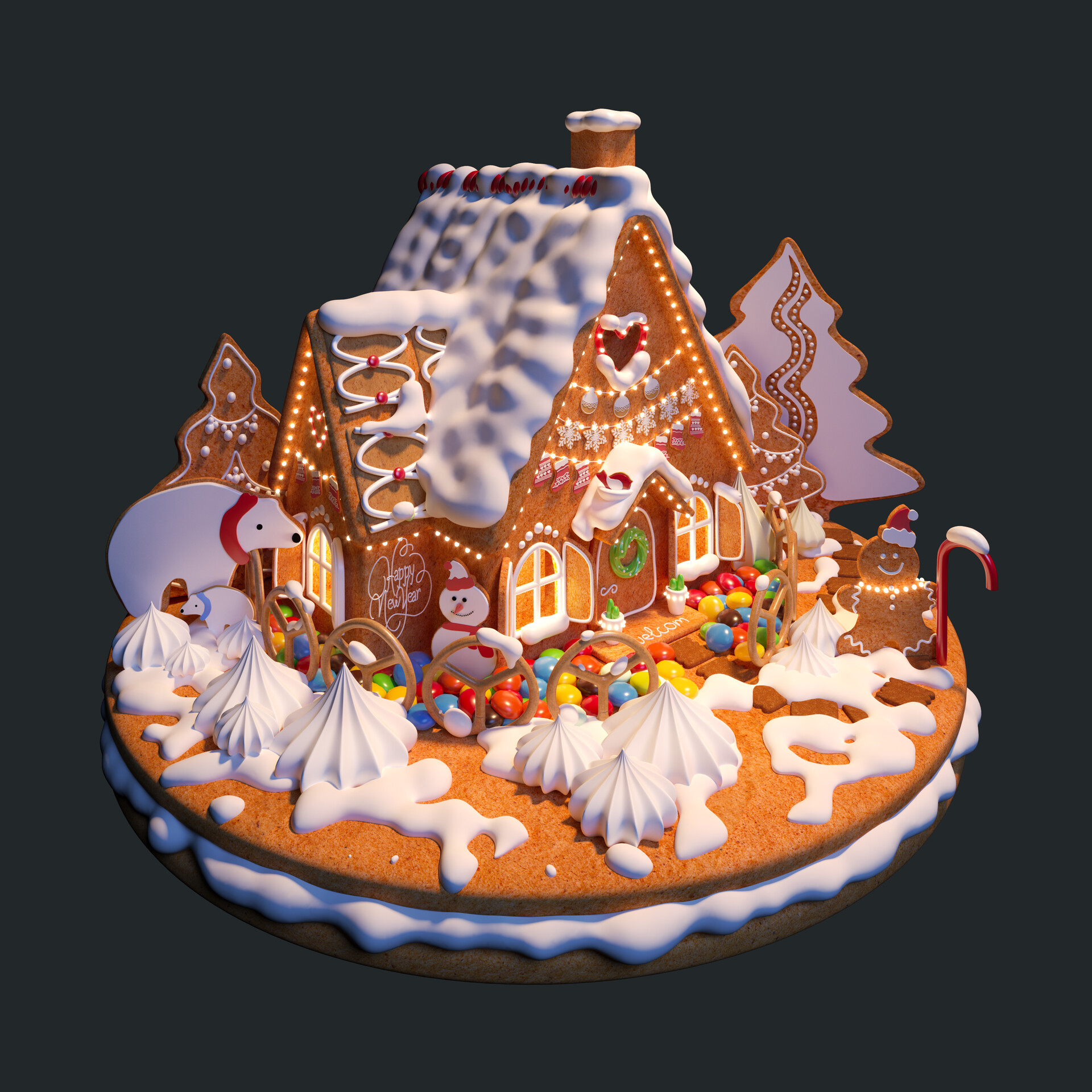 ArtStation - Gingerbread house