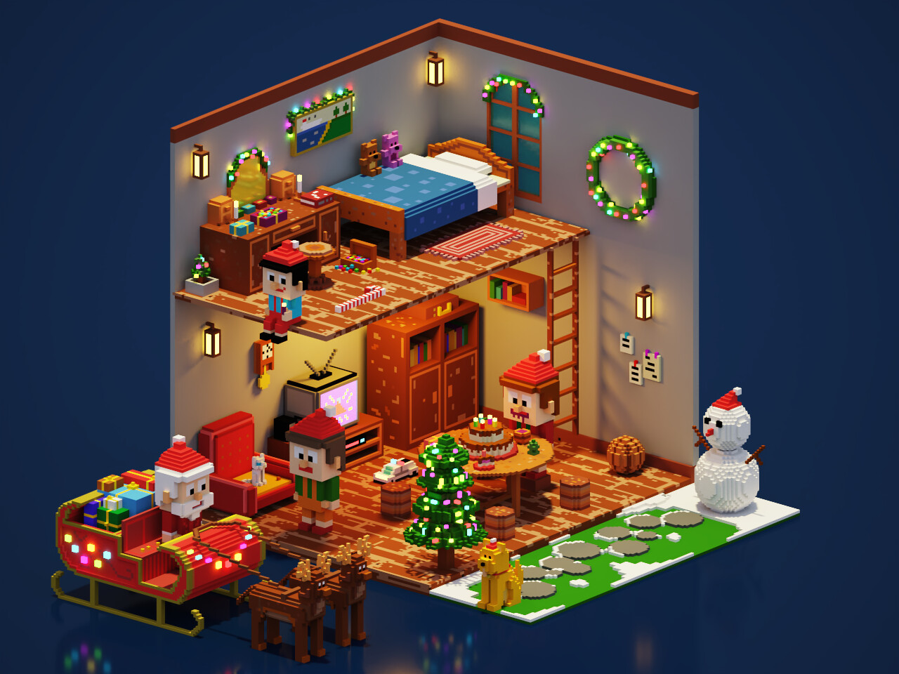 ArtStation - Christmas room