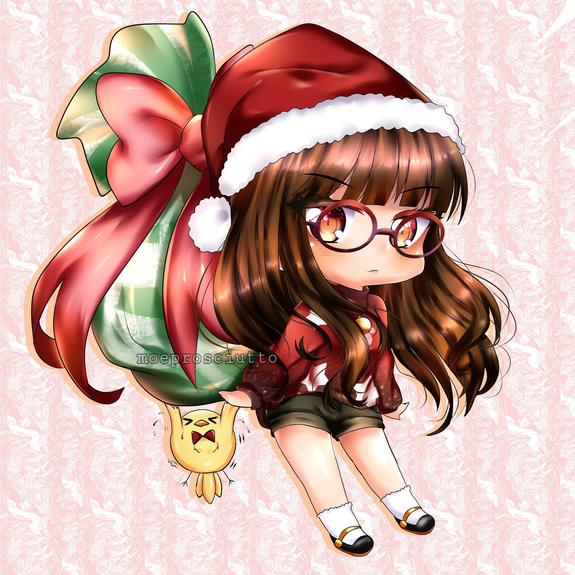 ArtStation - Chibi Santa Hiyoko