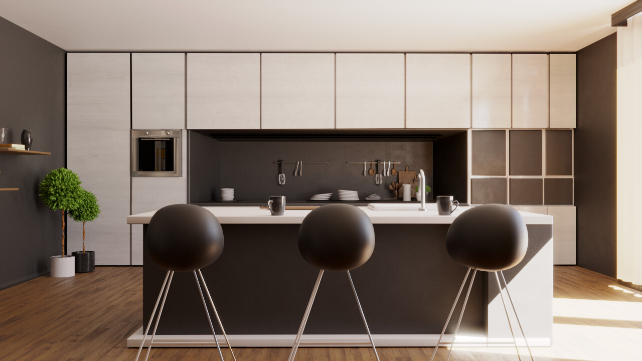 ArtStation - Architectural Visualization - Modern Kitchen