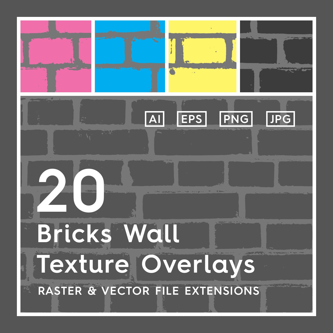 ArtStation - 20 Bricks Wall Texture Overlays