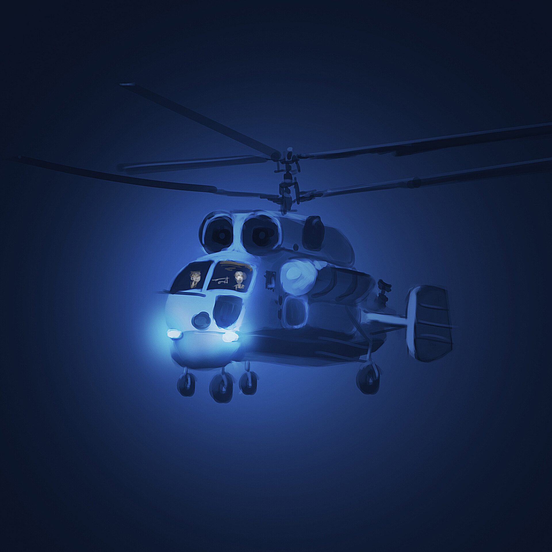 ArtStation - landing in night